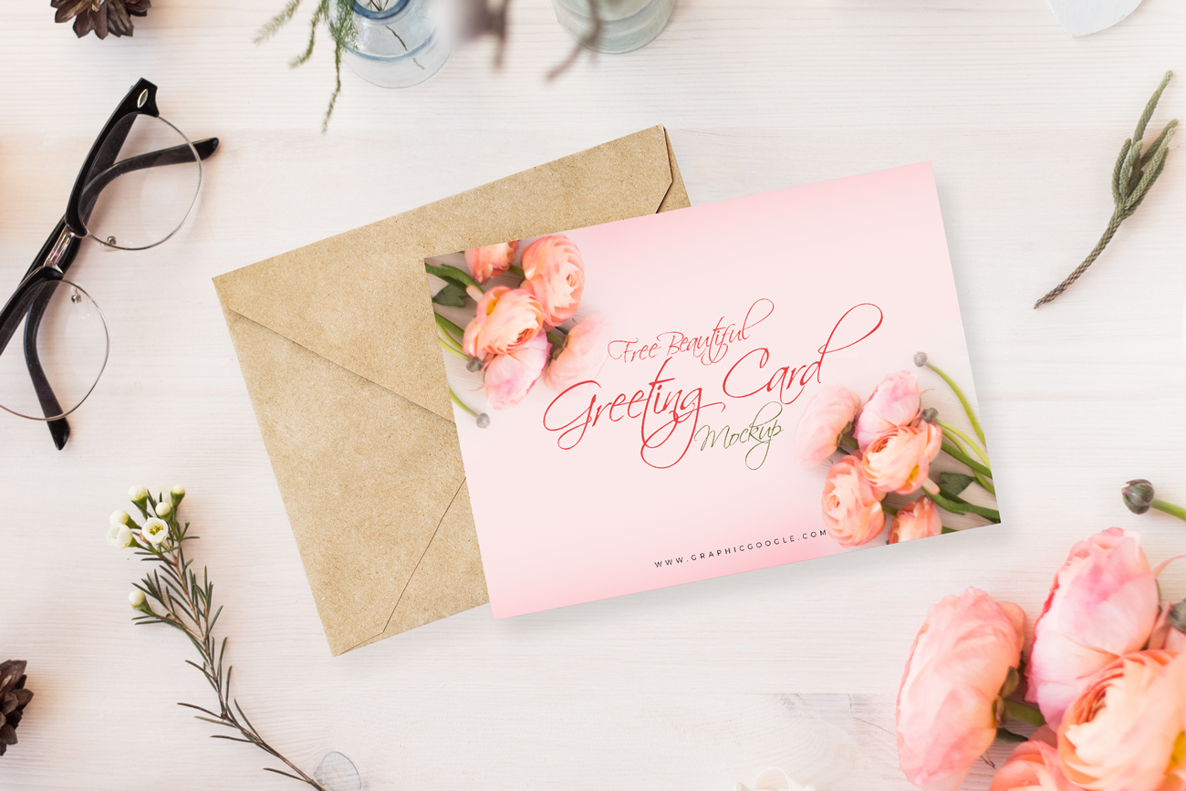Free Beautiful Greeting Card Mock Up Psd Free Beautiful Greeting Card Mock Up Psd