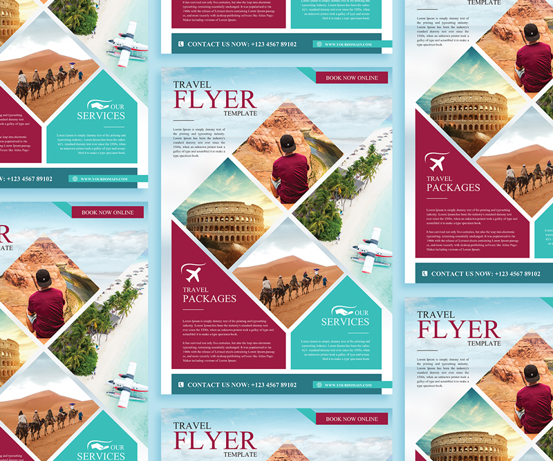 Free Modern Travel Flyer Template Graphic Google Tasty Graphic 