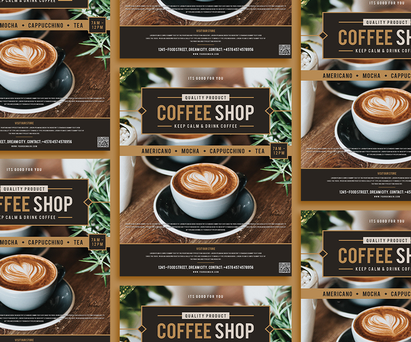 Free 2020 Modern Coffee Flyer Template Graphic Google Tasty Graphic 