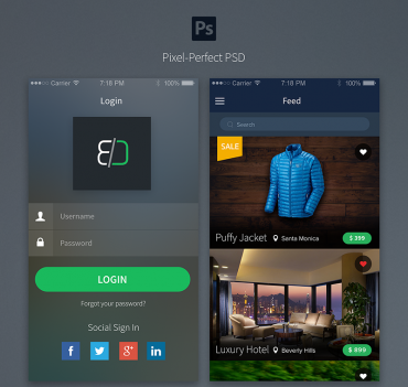 Free Sales App UI-UX Concept PSD - Graphic Google - Tasty Graphic ...