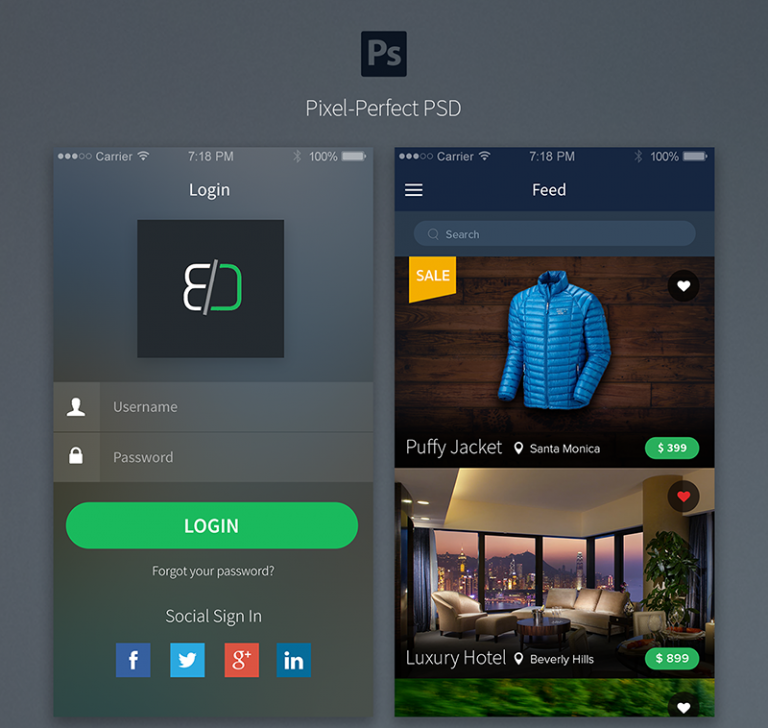 Free Sales App UI-UX Concept PSD - Graphic Google - Tasty Graphic ...