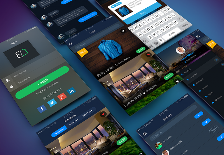 Free Sales App UI-UX Concept PSD - Graphic Google - Tasty Graphic ...