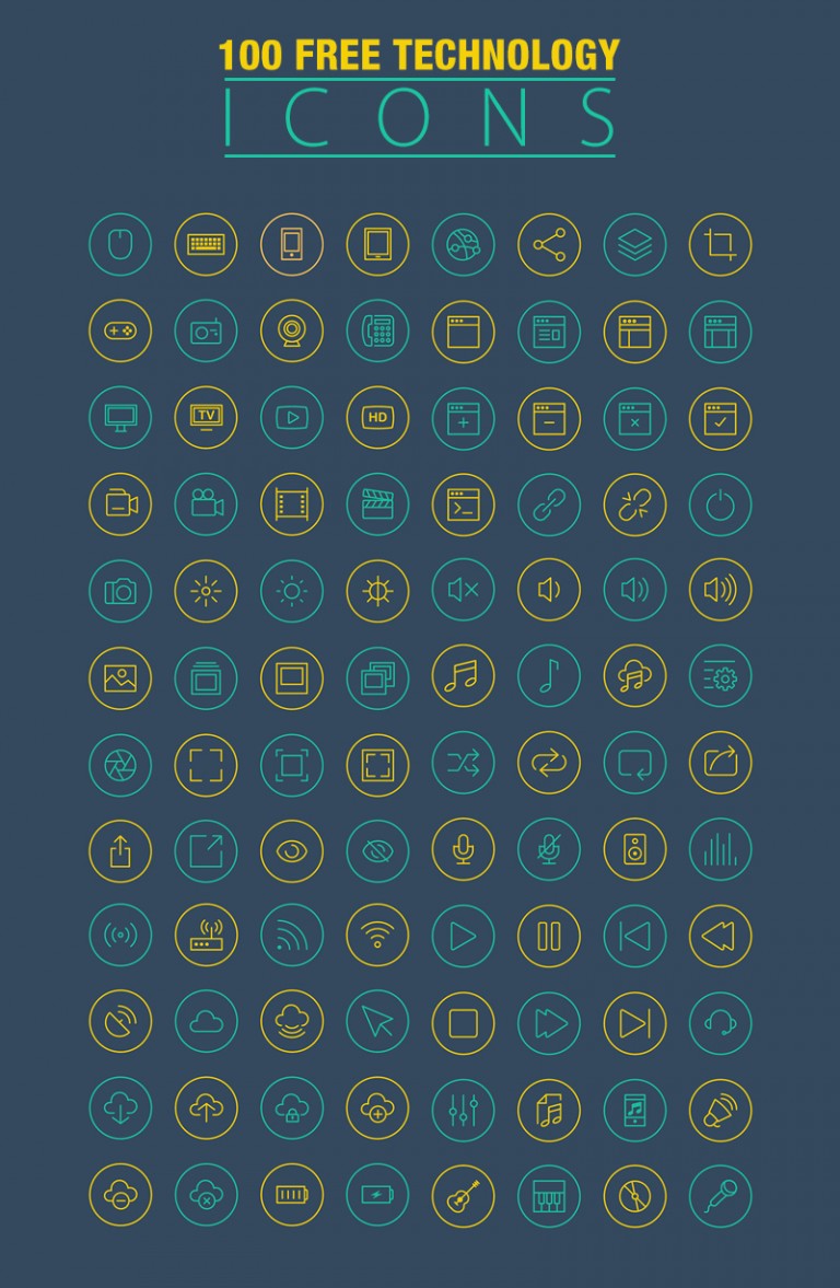100 Free Technology Icons - Graphic Google - Tasty Graphic Designs ...