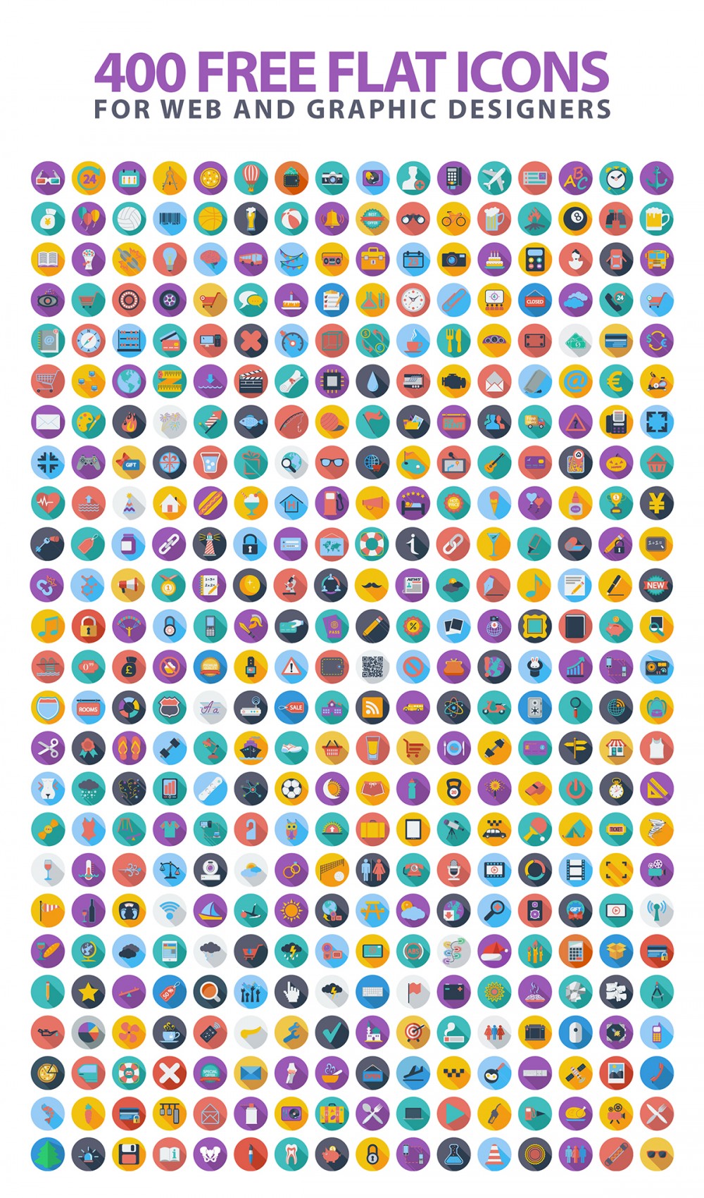 400 Free Flat Icons For Web and Graphic Designers - Graphic Google - Tasty Graphic Designs ...