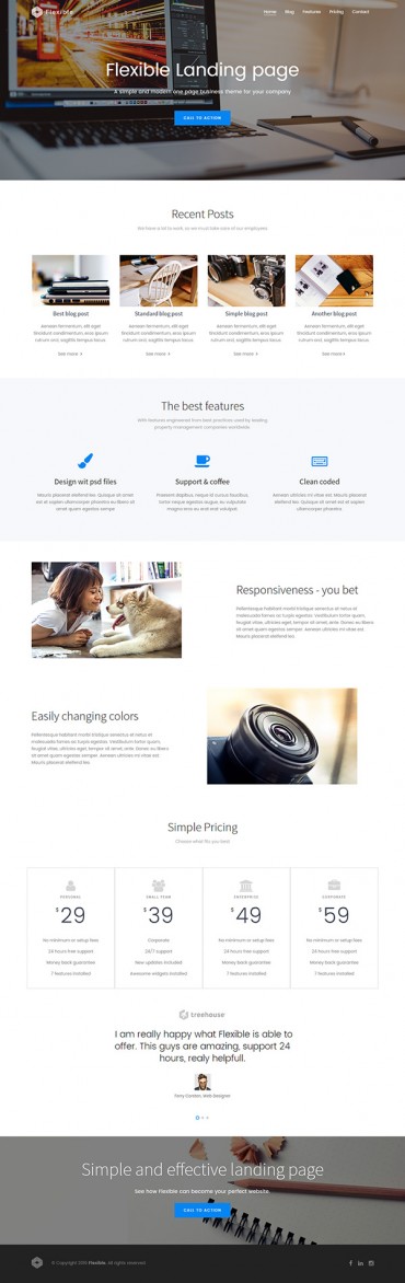 Free Flexible Bootstrap Theme - Graphic Google - Tasty Graphic Designs ...