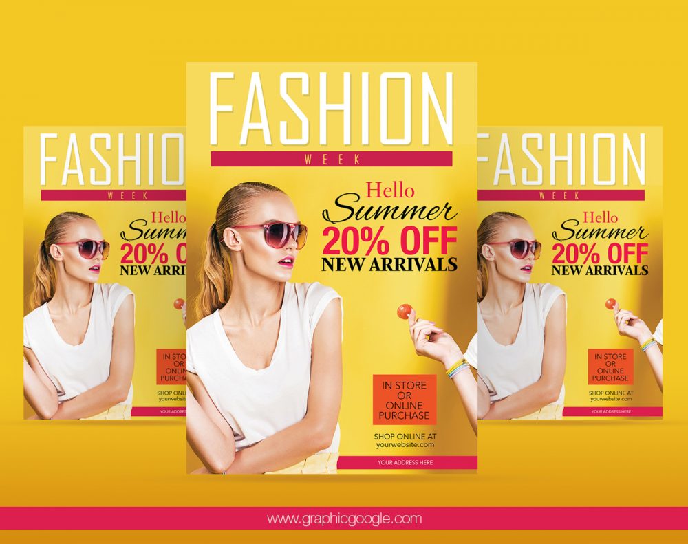 Free Summer Fashion Flyer Template - Graphic Google - Tasty Graphic ...