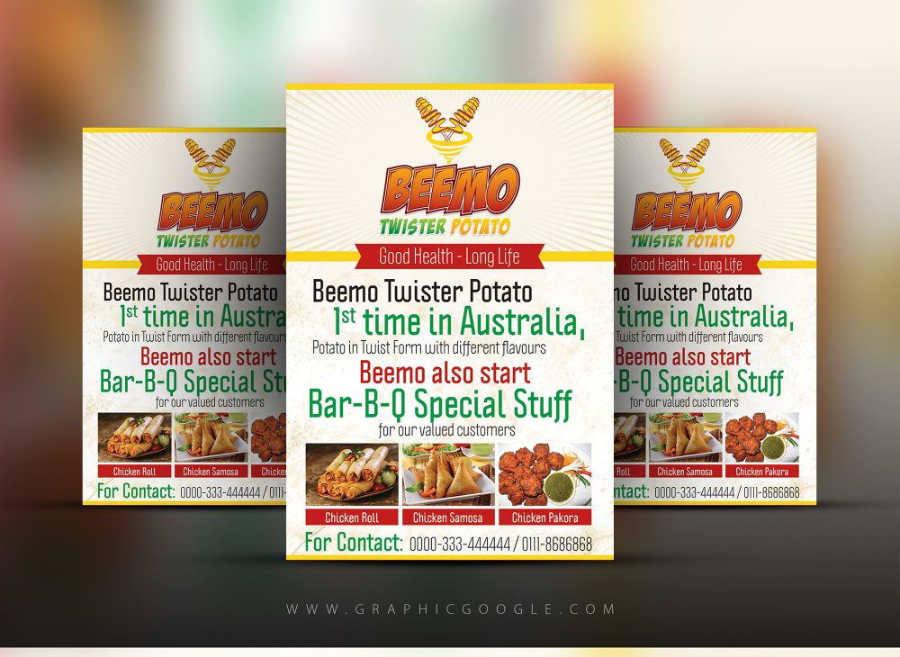 Free Twister Potato Flyer Design - Graphic Google - Tasty Graphic ...
