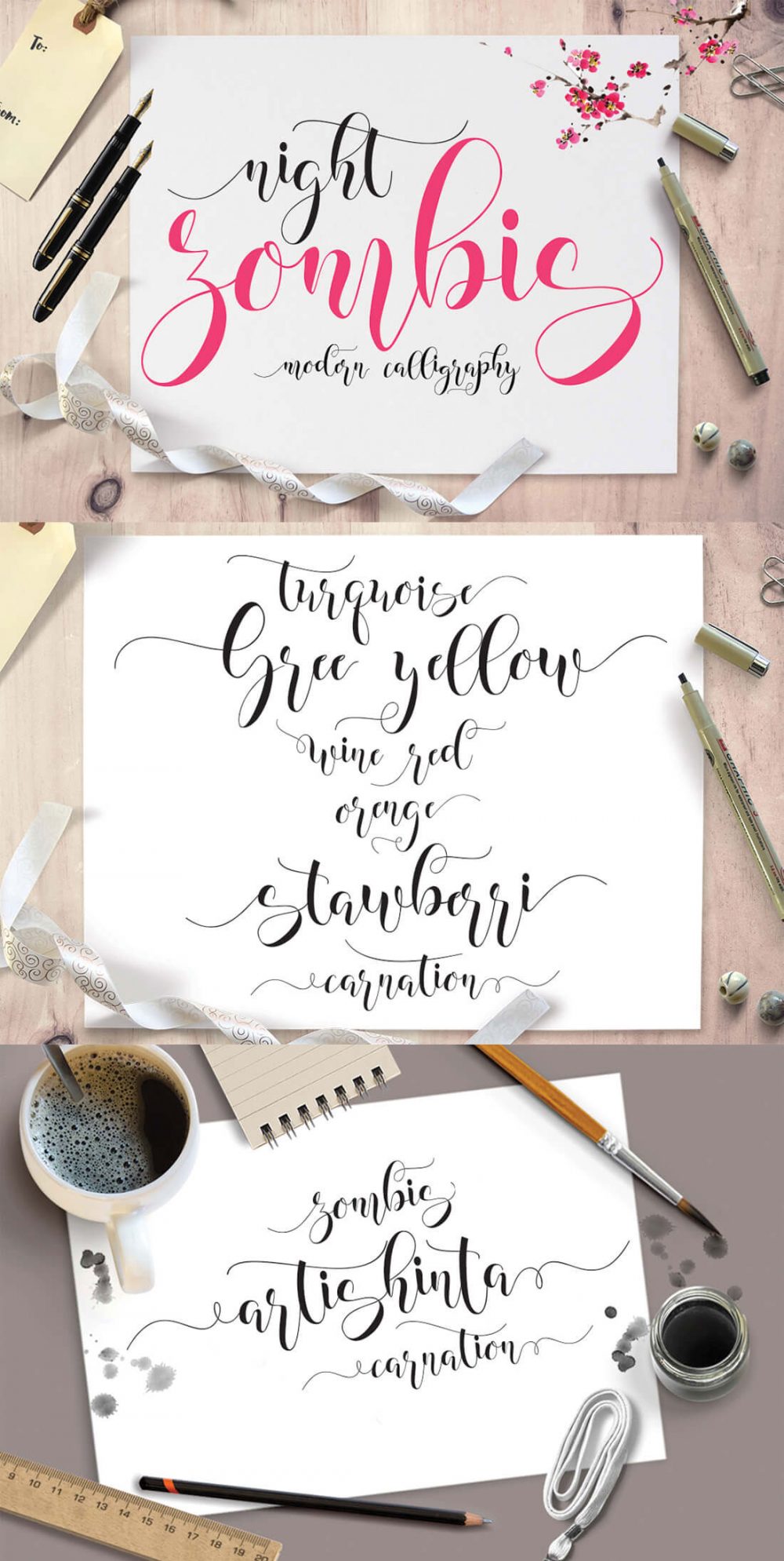 zombis-night-smooth-modern-calligraphy-font - Graphic Google - Tasty ...