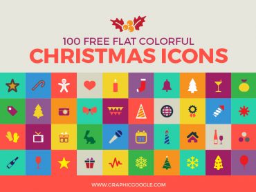 100 Free Flat Colorful Christmas Icons For Christmas Designs & Templates