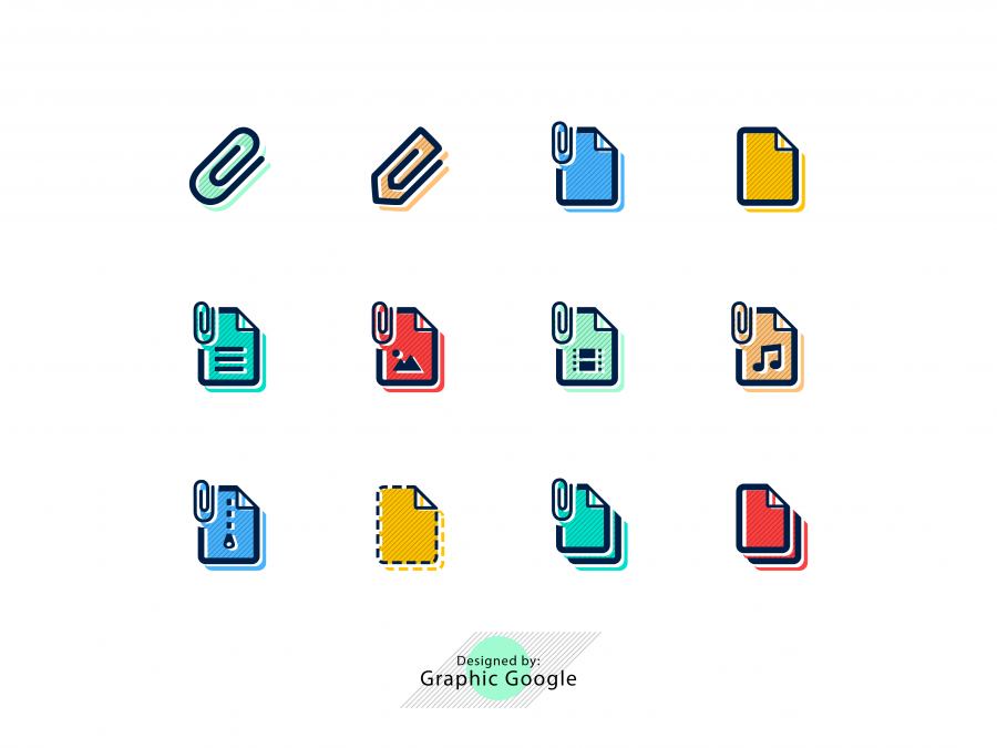 12 Free File Attachment Icons For Graphic & Web Designers