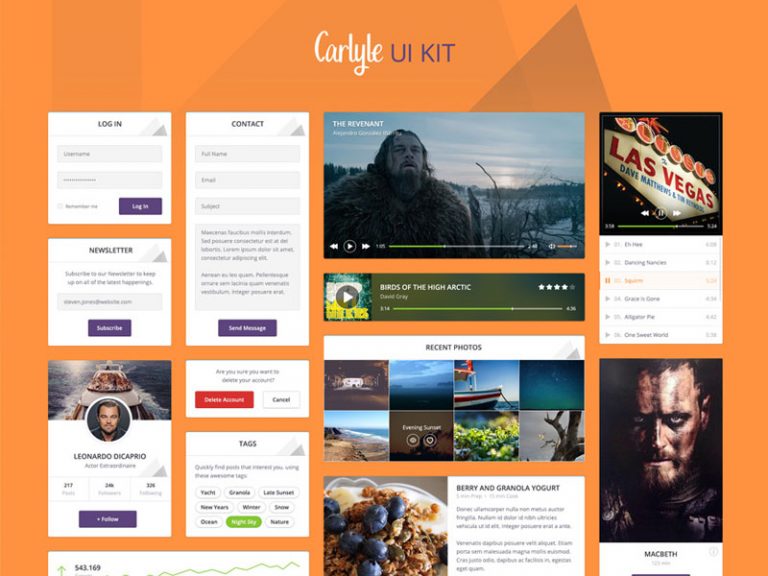20 Free UI Kits Web Templates