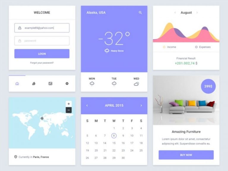 20 Free UI Kits Web Templates