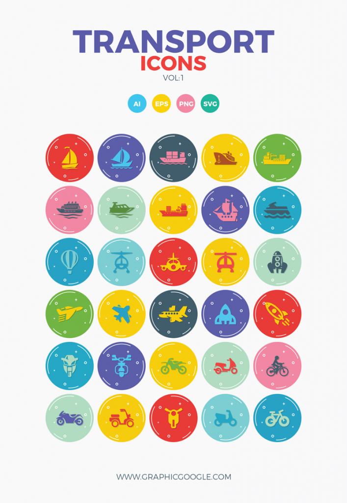 Free 30 Transport Icons Vol #1