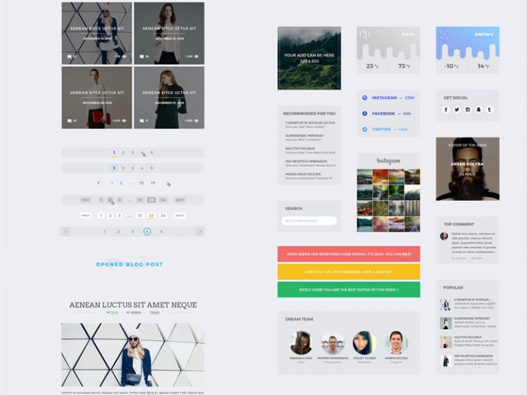 20 Free UI Kits Web Templates