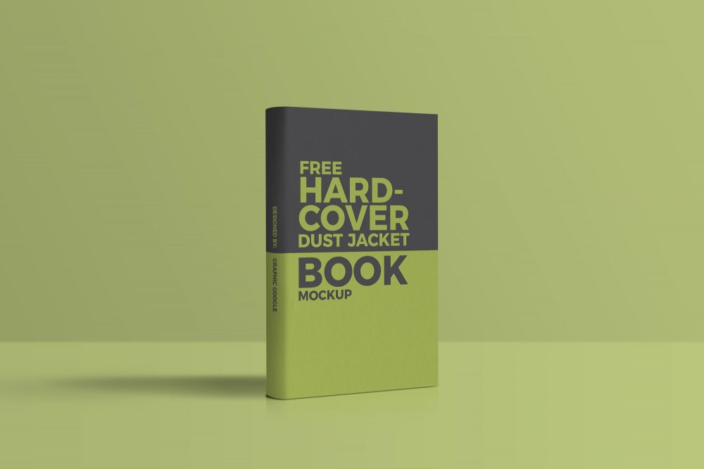 Free Hardcover Dust Jacket Book Mockup