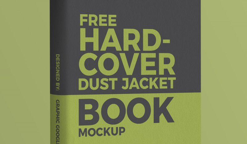 Free Hardcover Dust Jacket Book Mockup