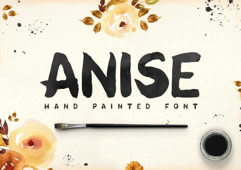 280+ Breathtaking Beautiful Hand Drawn Fonts With Watercolor Flowers
