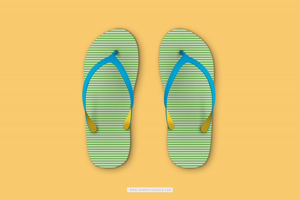 Free Beach Slippers Mockup PSD Template