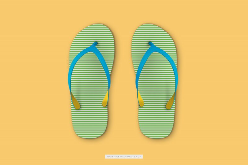 Free Beach Slippers Mockup PSD Template