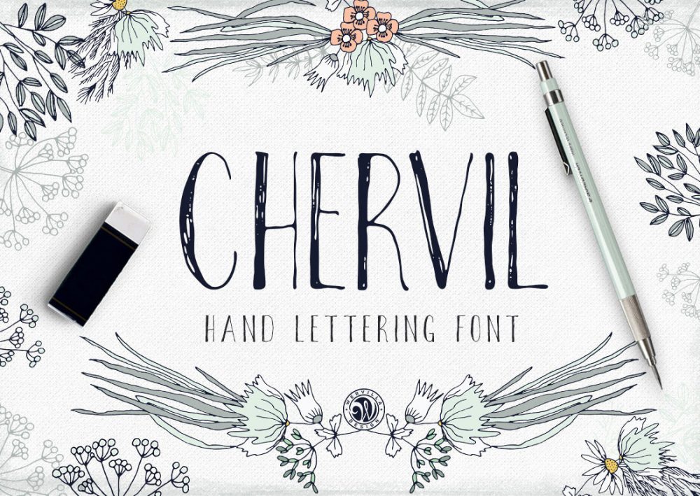 280+ Breathtaking Beautiful Hand Drawn Fonts With Watercolor Flowers