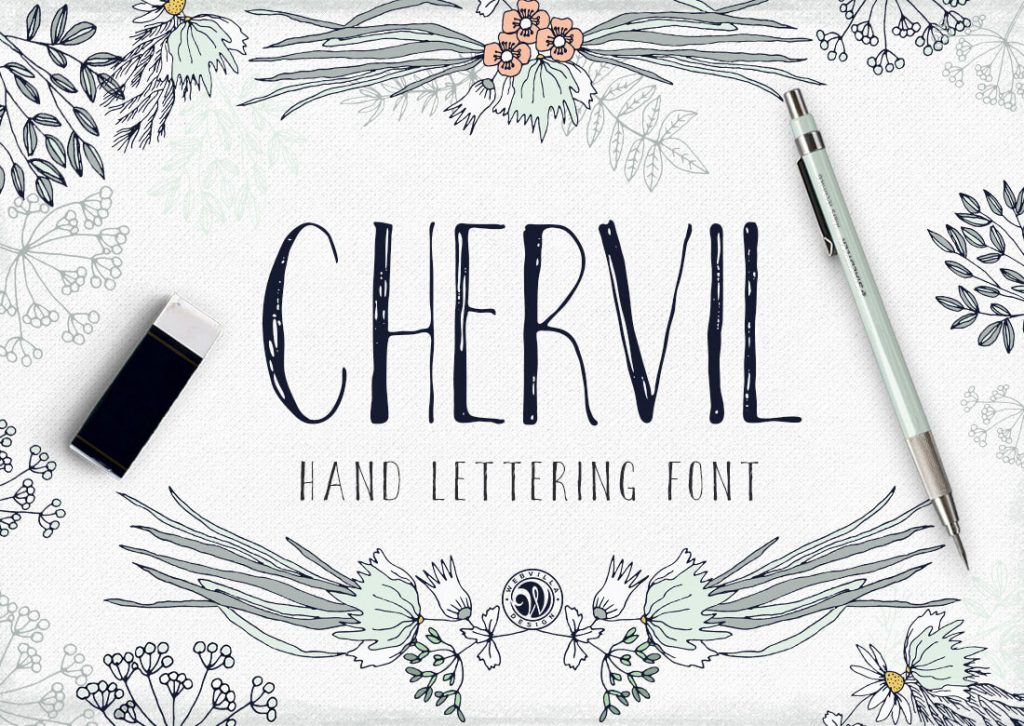 280+ Breathtaking Beautiful Hand Drawn Fonts With Watercolor Flowers