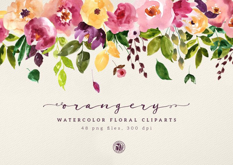 280+ Breathtaking Beautiful Hand Drawn Fonts With Watercolor Flowers