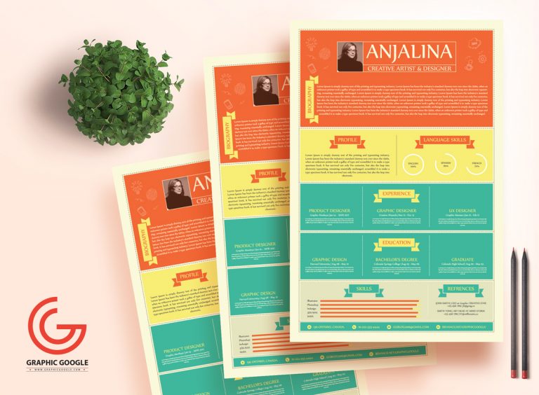Free Creative Resume Template For Creative Artist & Designers