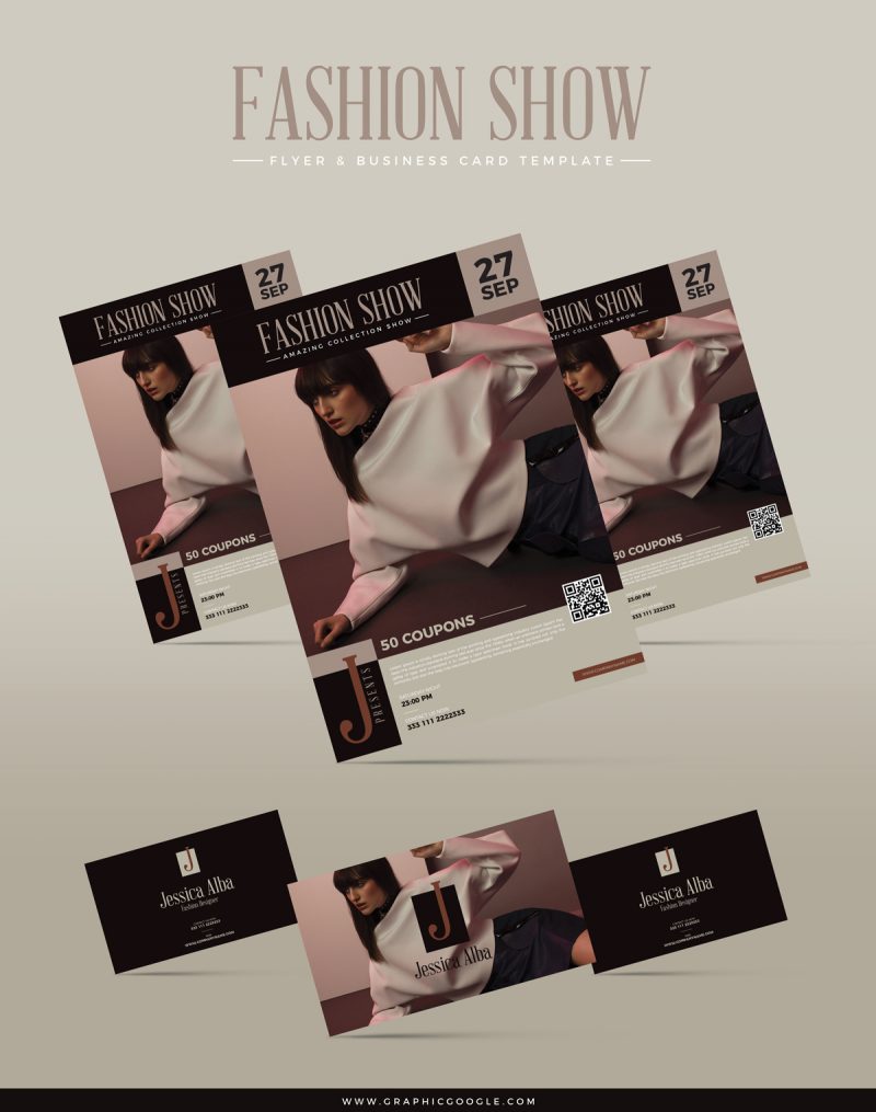Free Fashion Show Flyer & Business Card Template
