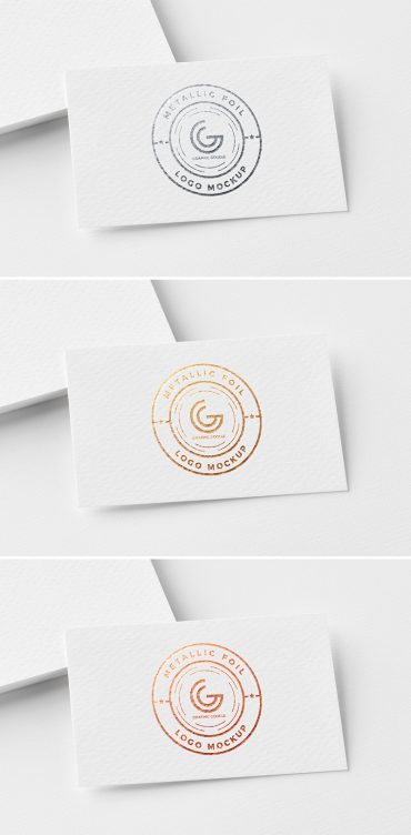 Free Metallic Foil Logo Mockup PSD 2018 - Graphic Google - Tasty ...