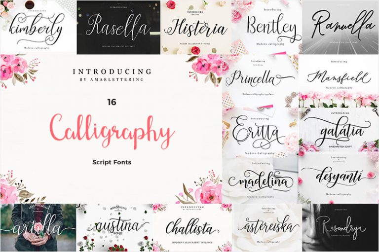 16 Beautiful Calligraphy Script Fonts For Creative Designers - Graphic ...