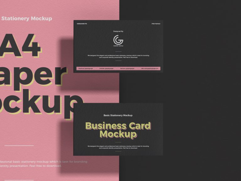 Free Basic Stationery Mockup Vol 1 - Graphic Google - Tasty Graphic ...