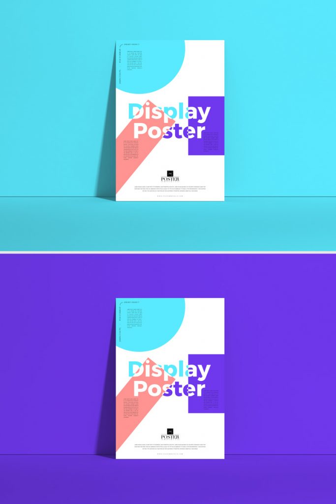 Free Front View Poster Mockup - Graphic Google - Tasty Graphic Designs ...