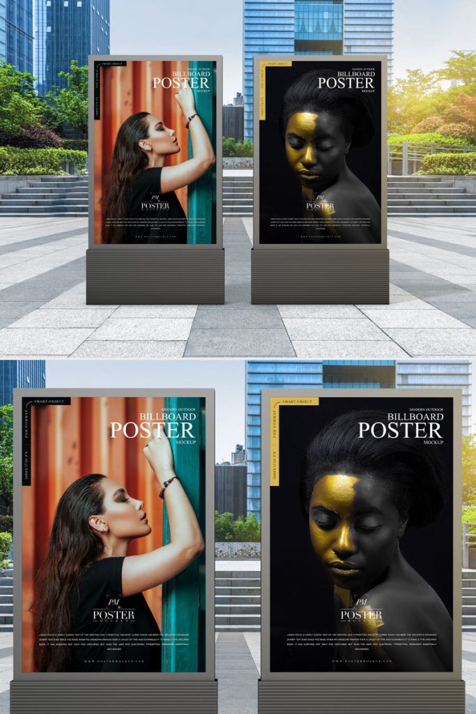 Free Vertical Poster Billboard Mockup For Outdoor Advertisement ...