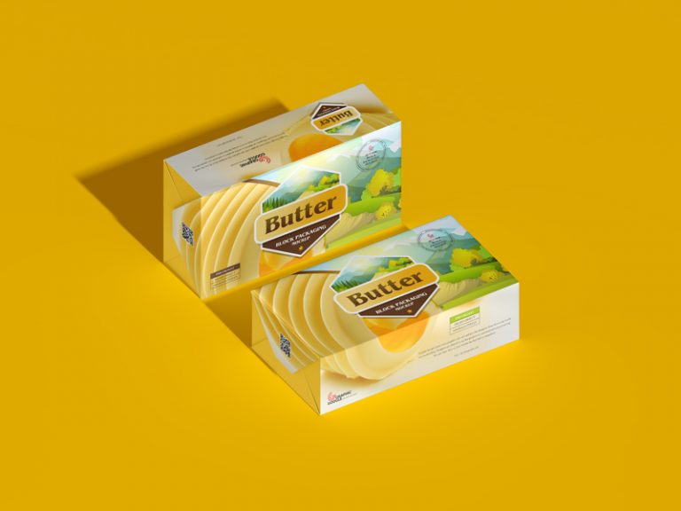 Free Brand Butter Block Packaging Mockup - Graphic Google - Tasty ...