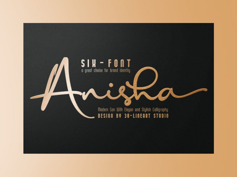 Gorgeous Anisha Modern Sans And A Stylish Calligraphy Font - Graphic ...