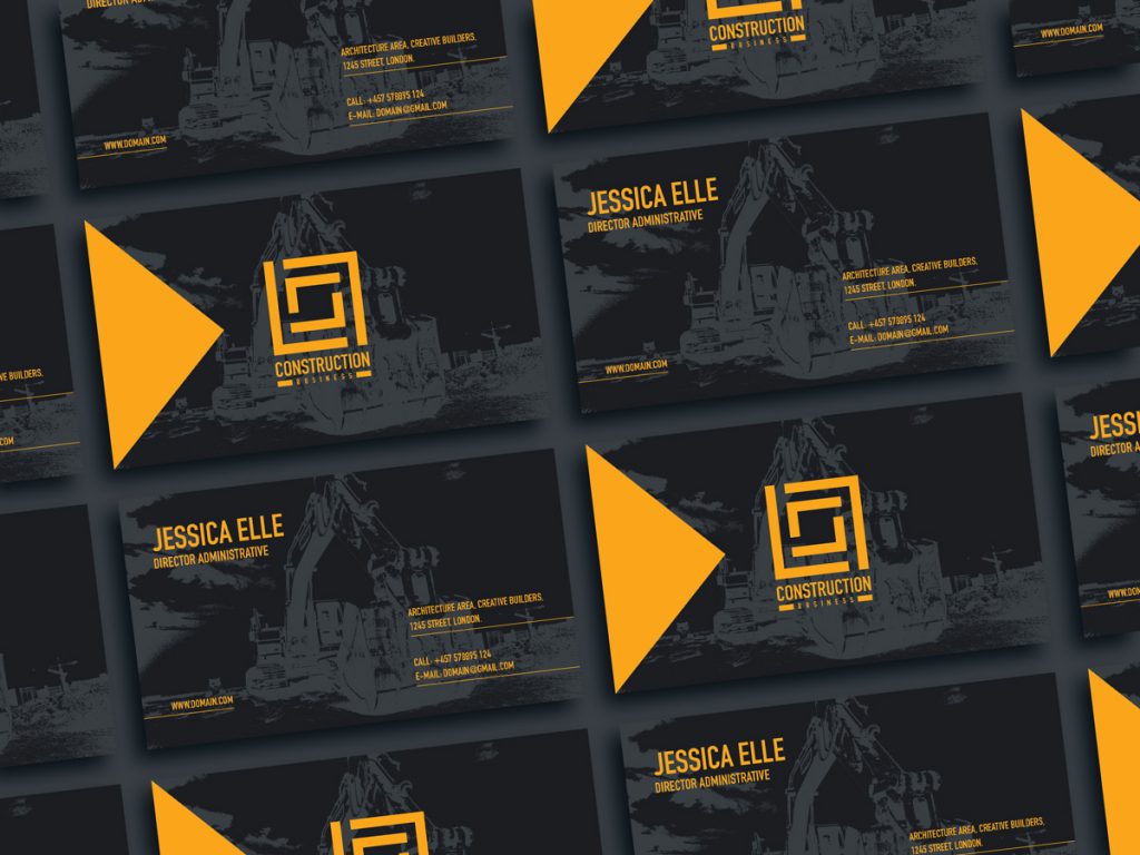 Free Construction Business Card Design Template - Graphic Google ...