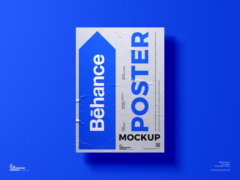 Free Top View A3 Poster Mockup - Graphic Google - Tasty Graphic Designs ...