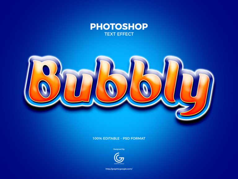Free Bubbly Photoshop Text Effect - Graphic Google - Tasty Graphic ...