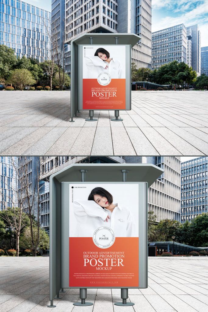 Free Outdoor Advertising Poster Mockup PSD - Graphic Google - Tasty ...