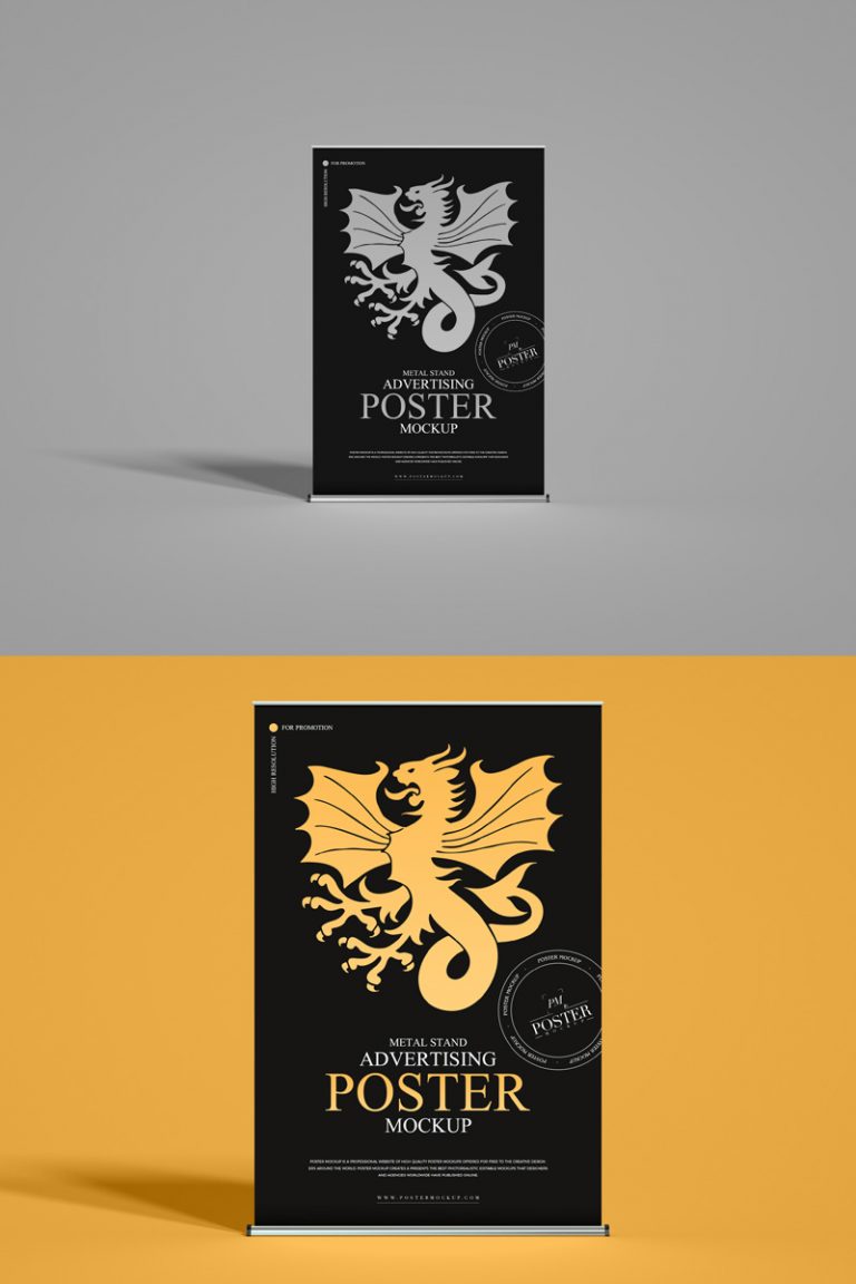 Free Premium Advertising Poster Mockup PSD - Graphic Google - Tasty ...