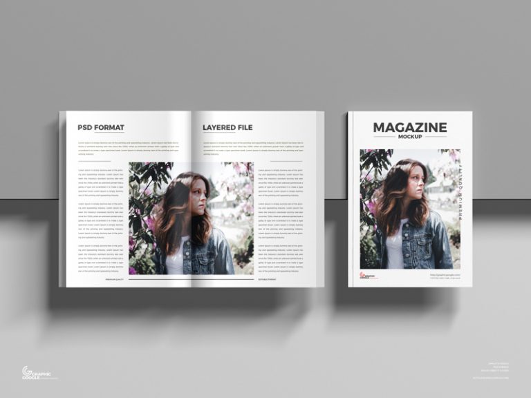 Free Premium A4 Size Magazine Mockup - Graphic Google - Tasty Graphic ...