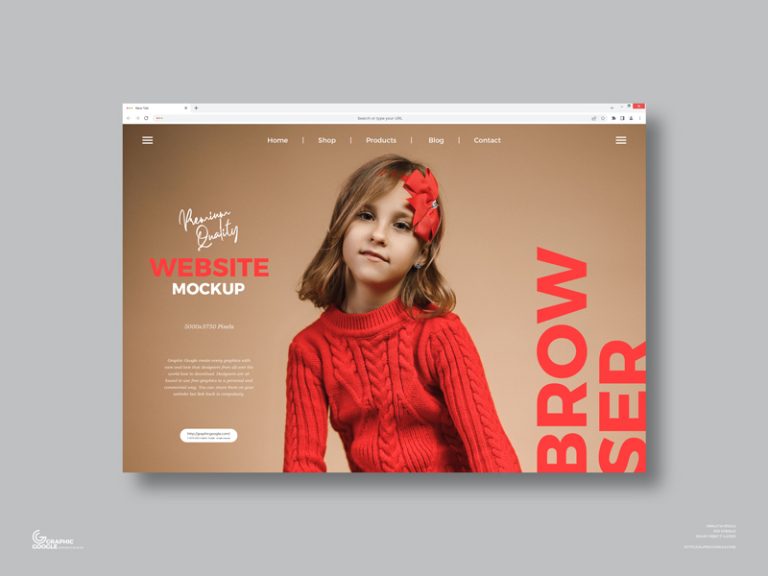 Free Premium Browser Website Mockup - Graphic Google - Tasty Graphic ...