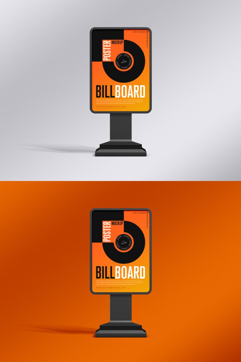 Free Advertising Billboard Stand Poster Mockup - Graphic Google - Tasty ...