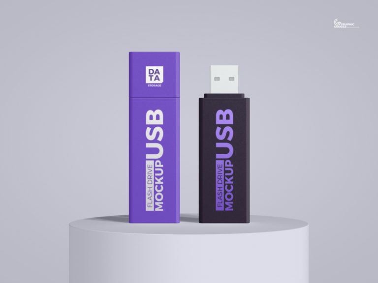 Free Data Storage USB Flash Drive Mockup - Graphic Google - Tasty ...