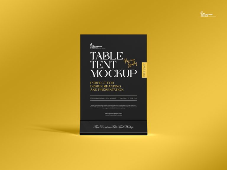 Free Premium Table Tent Mockup - Graphic Google - Tasty Graphic Designs ...