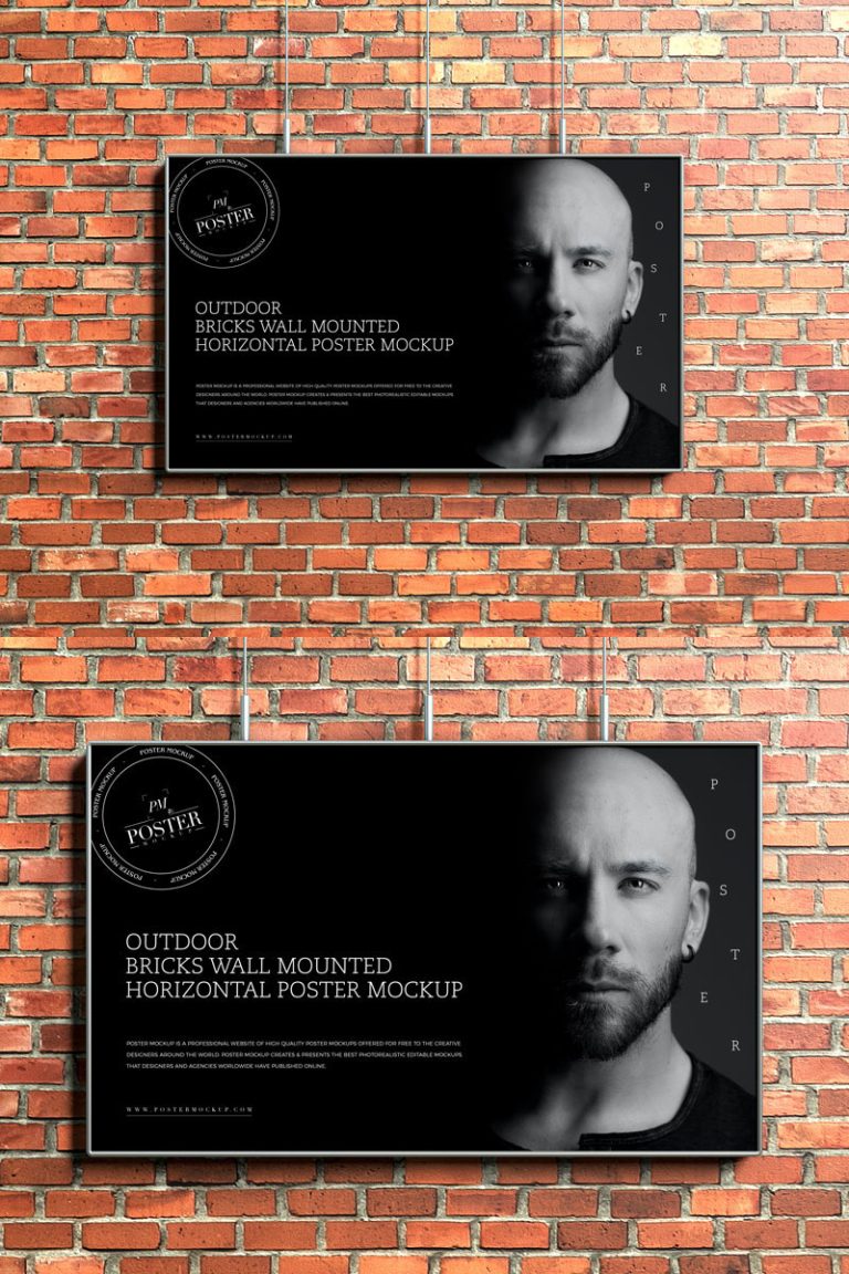 Free Horizontal Poster Mockup - Graphic Google - Tasty Graphic Designs ...