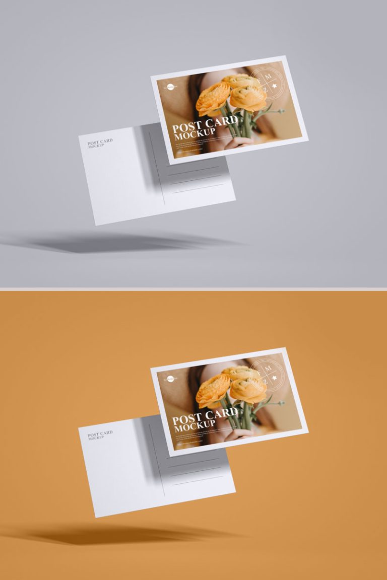 Free Premium Floating Post Card Mockup PSD - Graphic Google - Tasty ...
