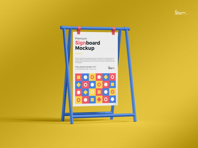 Free Premium Signboard Mockup - Graphic Google - Tasty Graphic Designs ...