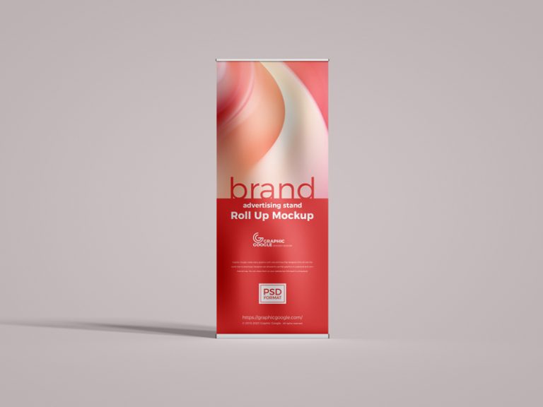 Free Brand Advertising Stand Roll Up Mockup - Graphic Google - Tasty ...