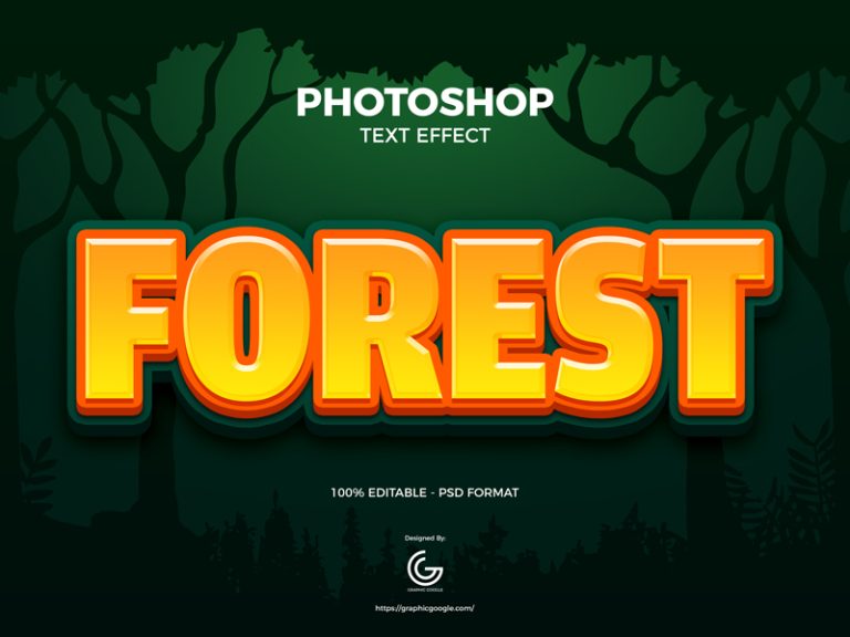 Free Forest Photoshop Text Effect - Graphic Google - Tasty Graphic ...